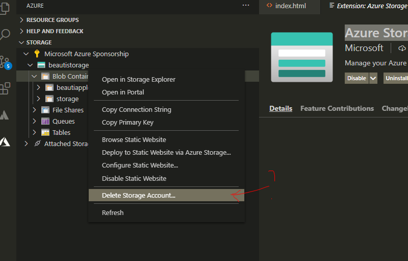 Delete container · Issue #964 · microsoft/vscode-azurestorage · GitHub