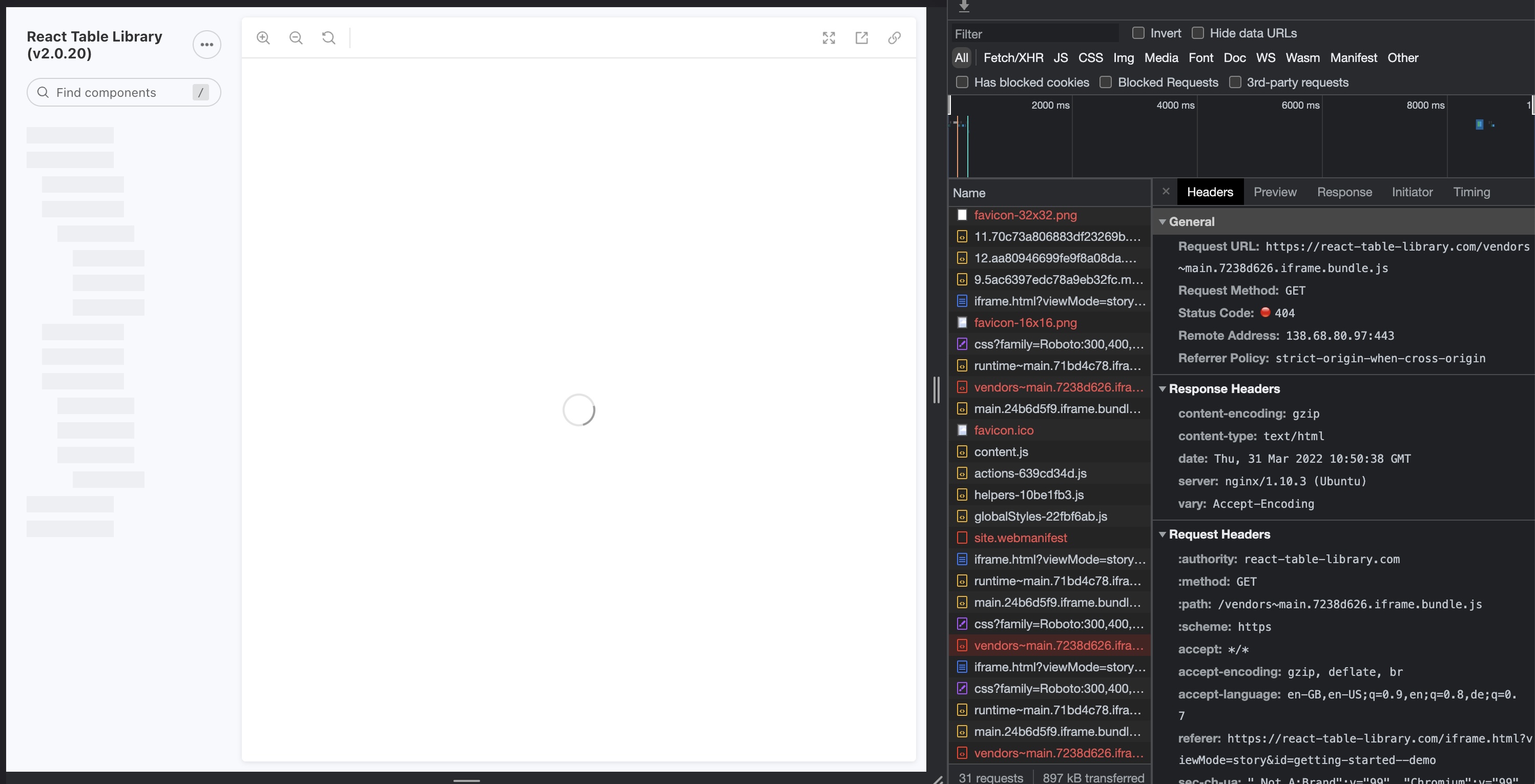 After a new build, I see a loading spinner · Issue #17838 · storybookjs/storybook · GitHub