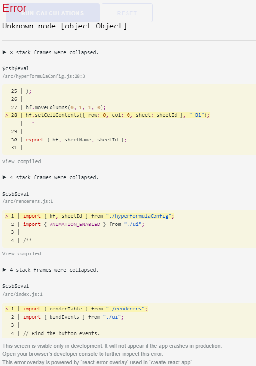 Error `Unknown node` when updating cell reference after moving columns with `null` value · Issue ...