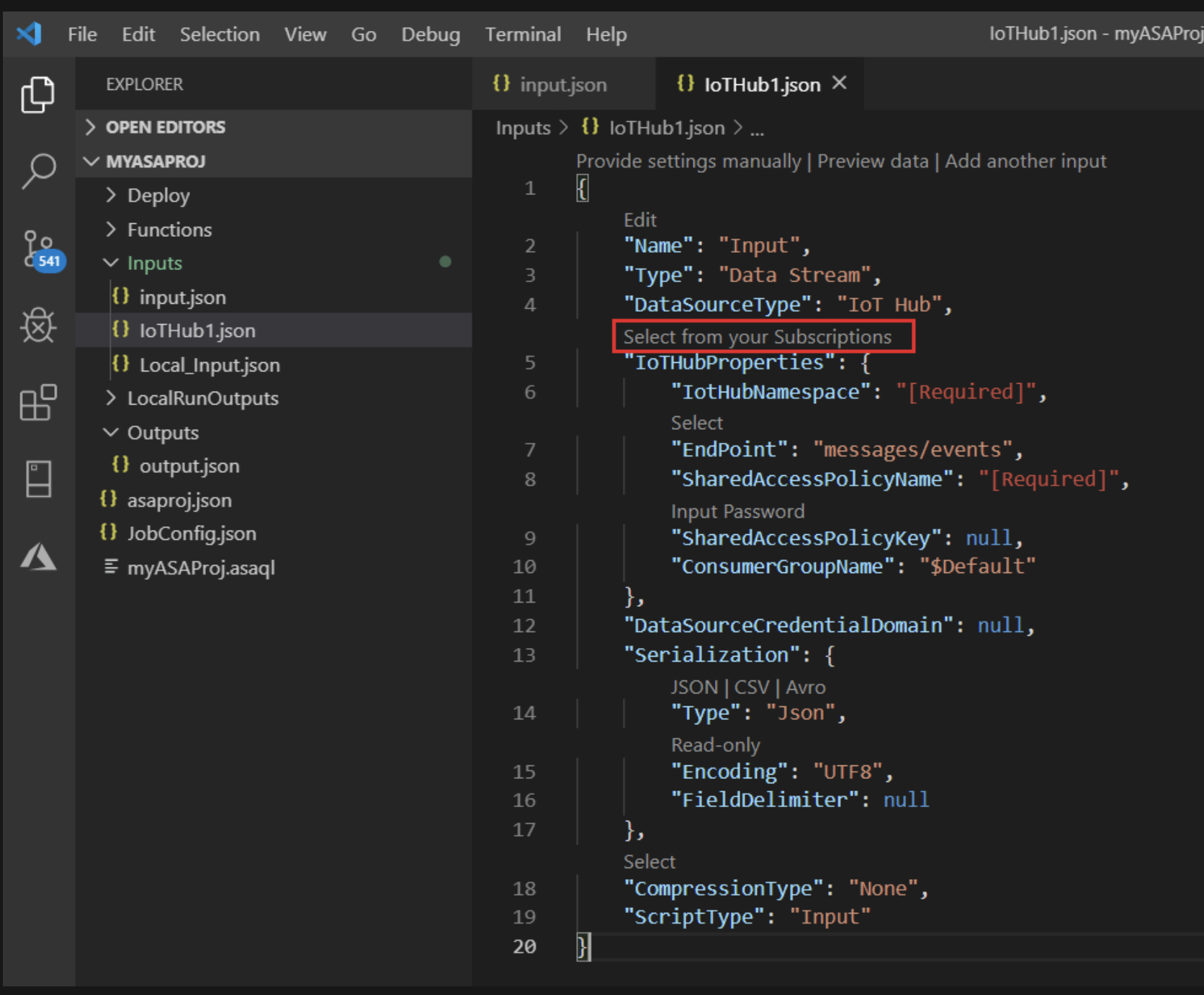 Publishing Job After Compilation Using Blob Storage Input Generates ...