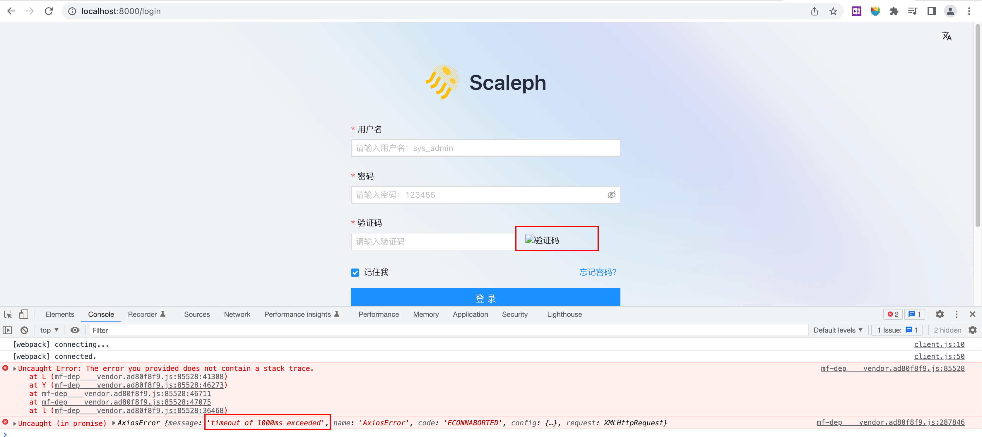 Bug Scaleph Ui React Invalid Auth Code On Local Debug Environment · Issue 224 · Flowerfine