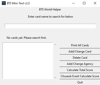 GitHub - jimmywang19/bts_world_helper: Calculator for mobile game BTS World