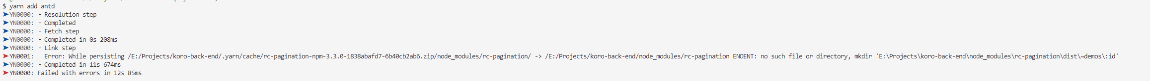 (Yarn 2) Error: While persisting rc-pagination-npm-3.3.0 when install antd version 5.3.2 · Issue ...
