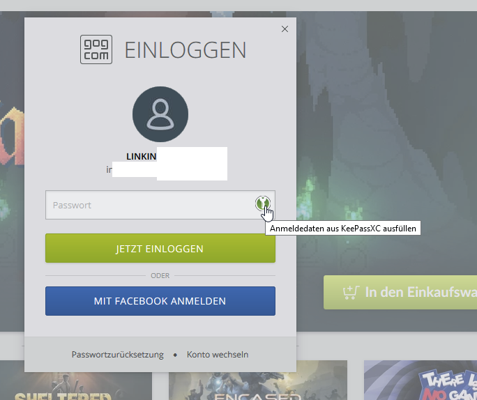 KeepassXC doesnt recognize gog.com Login Frame when url is www.gog.com · Issue #1051 ...