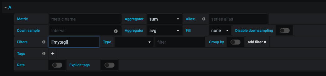 Unable to use variables in opentsdb query filter key · Issue #43258 · grafana/grafana · GitHub
