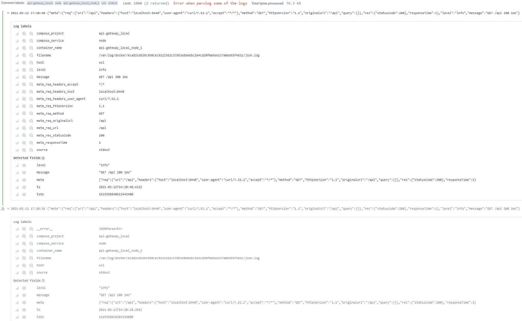 JSONParserErr Error When Parsing Some Of The Logs On The Valid Json 