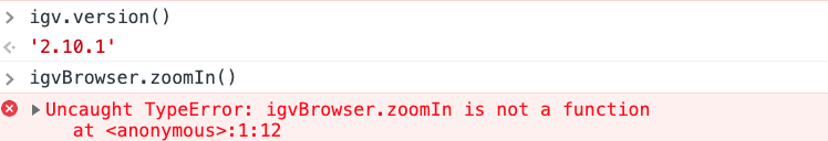 browser.zoomIn(), browser.zoomOut() gone? · Issue #1400 · igvteam/igv.js · GitHub