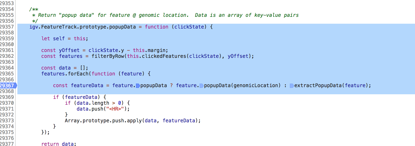 igv.FeatureTrack.prototype.popupData -- genomicData variable undefined? · Issue #727 · igvteam ...
