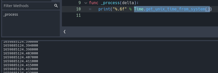 Time.get_unix_time_from_system() in 3.5 returns a float without the ...