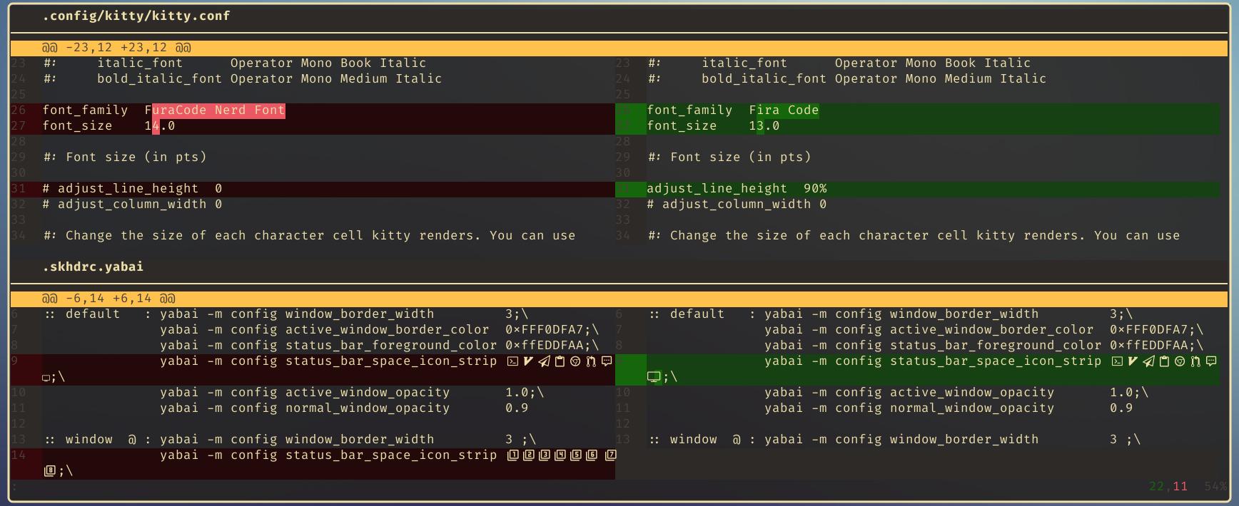 [ENHANCEMENT] diff kitten syntax highlighting for dark terminal · Issue #2550 · kovidgoyal/kitty ...