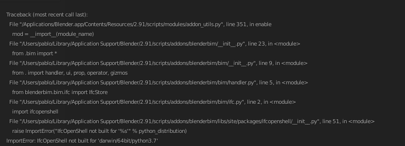Cannot import ifcopenshell blender python 3.7 build · Issue #1369 · IfcOpenShell/IfcOpenShell ...
