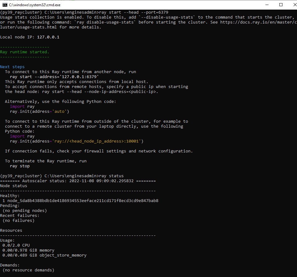 Problems with launching a Ray cluster · Issue #30092 · ray-project/ray · GitHub