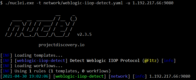 [nuclei-template] Detect Weblogic IIOP Protocol · Issue #1387 ...