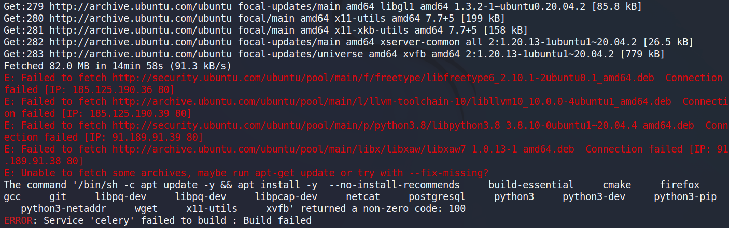 Bug - Connection failed · Issue #609 · yogeshojha/rengine · GitHub
