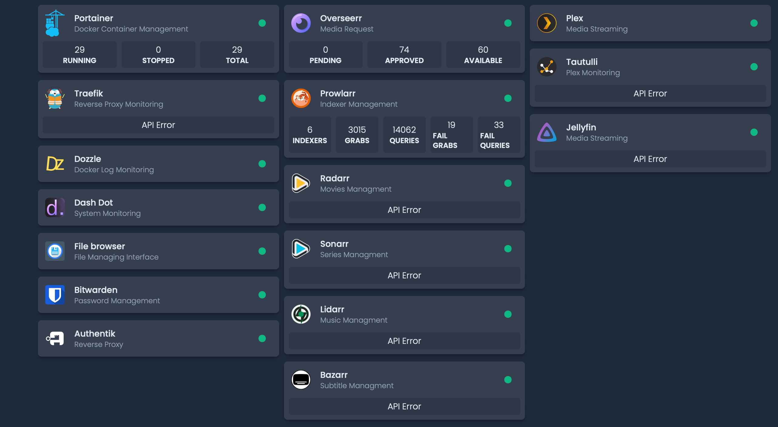 None of my API widgets are working · Issue #194 · gethomepage/homepage · GitHub