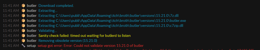 Butler silently crashes, doesn't install on Windows 11 · Issue #1408 · itchio/itch.io · GitHub
