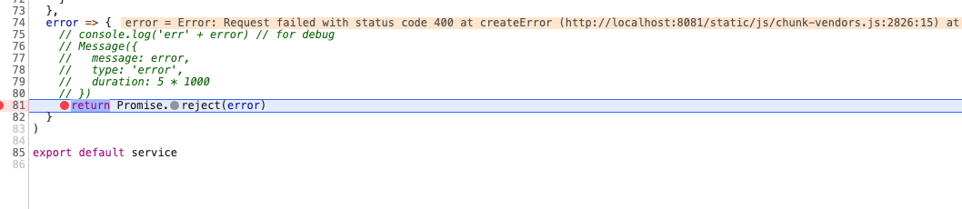 后端返回400 拿不到返回的response信息，request.js里面直接跳到error，求问怎么解决 · Issue #3386 · PanJiaChen/vue-element ...