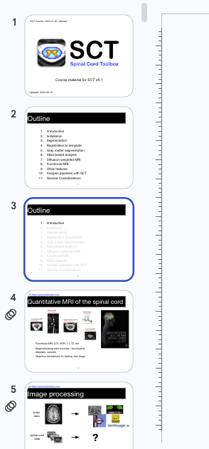 Make it easier to navigate between the different sections in the SCT ...