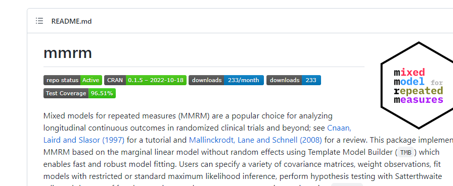 Some improvements to the documentation · Issue #157 · openpharma/mmrm · GitHub