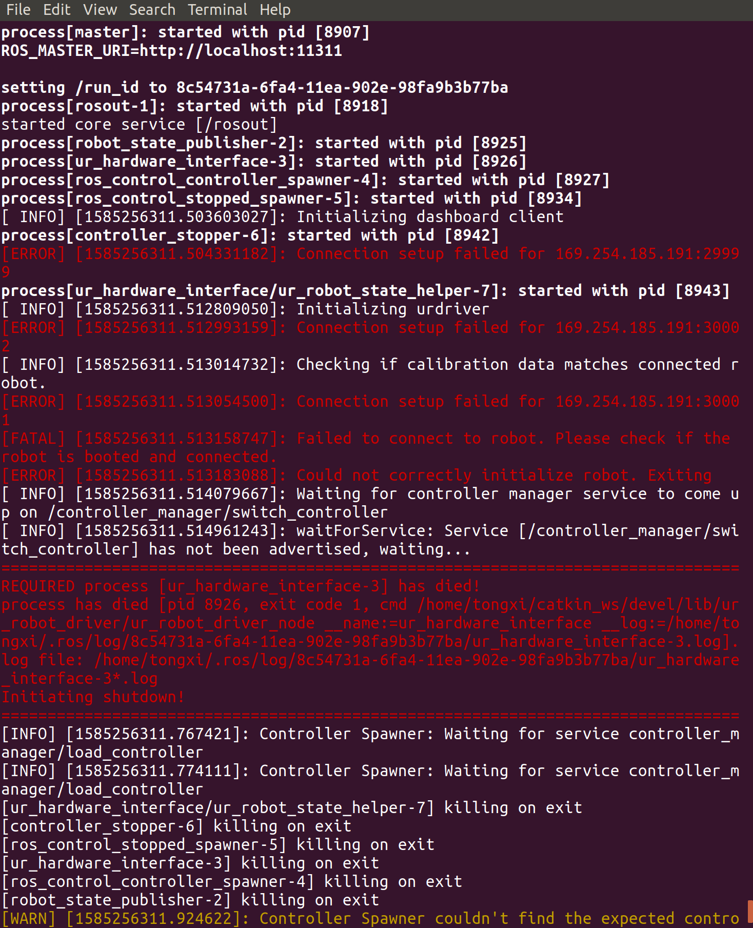 Can't start ur_robot_driver on the terminal · Issue #147 ...