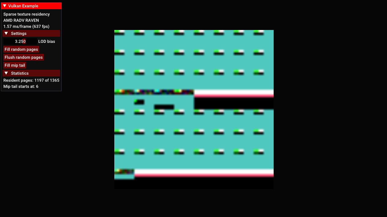 Sparse texture residency example trash in memory · Issue #890 ...