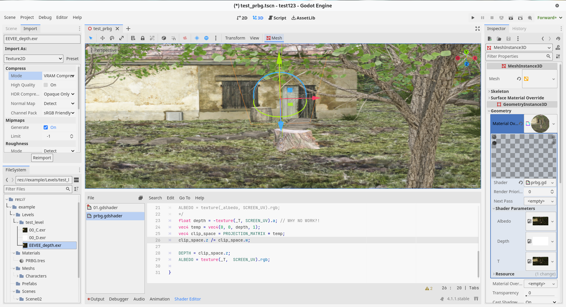 Spatial Shader - Unexpected behavior with using OpenEXR 4 channel image as texture · Issue ...