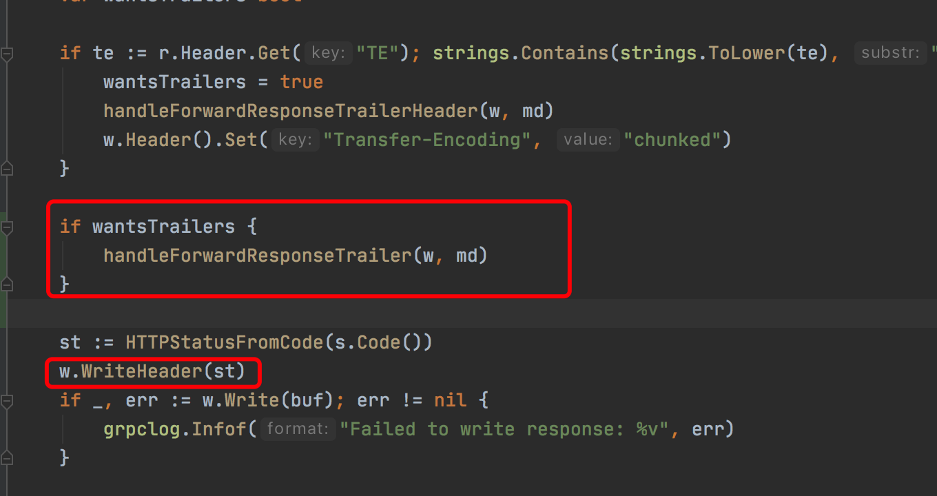 When I make a request which includes a TE header field indicating ...