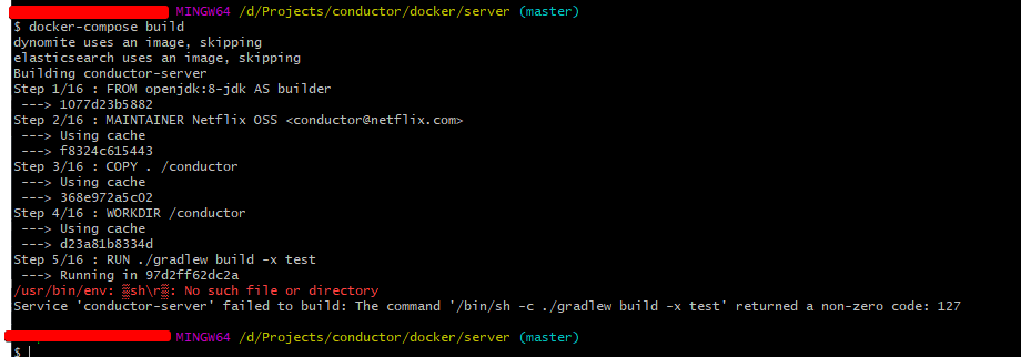 Build Issues Gradlew Build Subworkflowparamstest Fails Docker Build Cant Find Gradlew