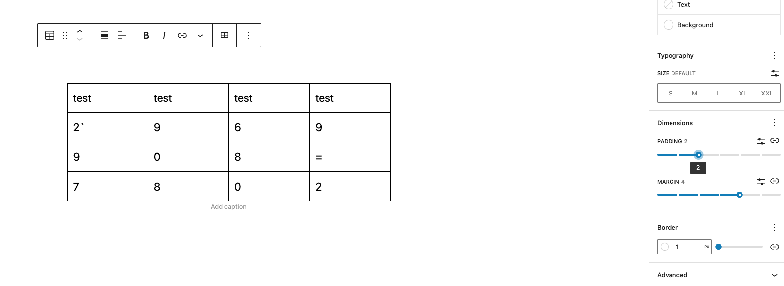 Table Block: default border in editor but not on front end · Issue ...