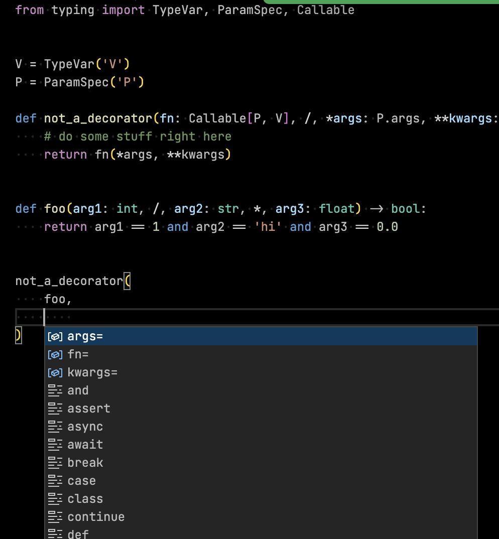 Correct type hints for meta-function that takes a function as an argument (ParamSpec) · Issue ...