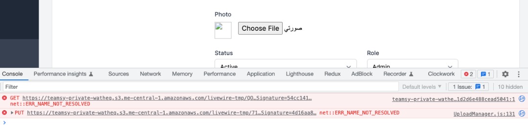 problem with the $photo->temporaryUrl() when I upload photo whith non-english letters to S3 ...