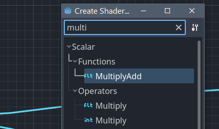 Allow searching Visual Shader nodes by the math operator symbol instead of just by name (example ...