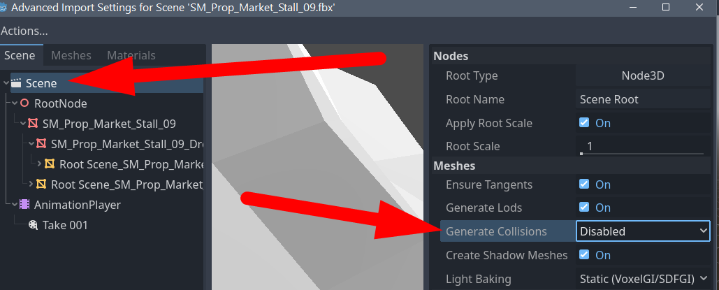 Global option to automatically "Generate Collision" of all meshes of a ...