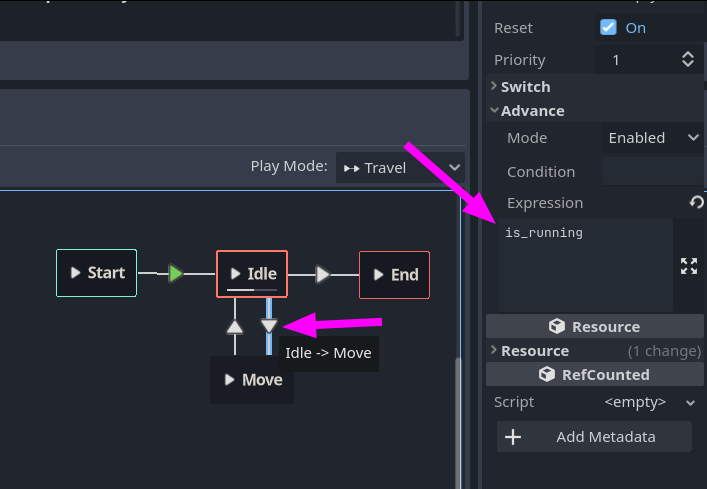 AnimationTree Advance Expression is ignored (State Machine Tree transition never happens ...