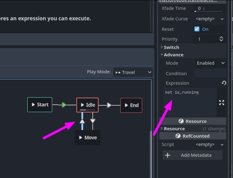 AnimationTree Advance Expression is ignored (State Machine Tree transition never happens ...