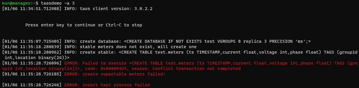 3.0.2.2 create mnode execution stuck · Issue #19340 · taosdata/TDengine · GitHub