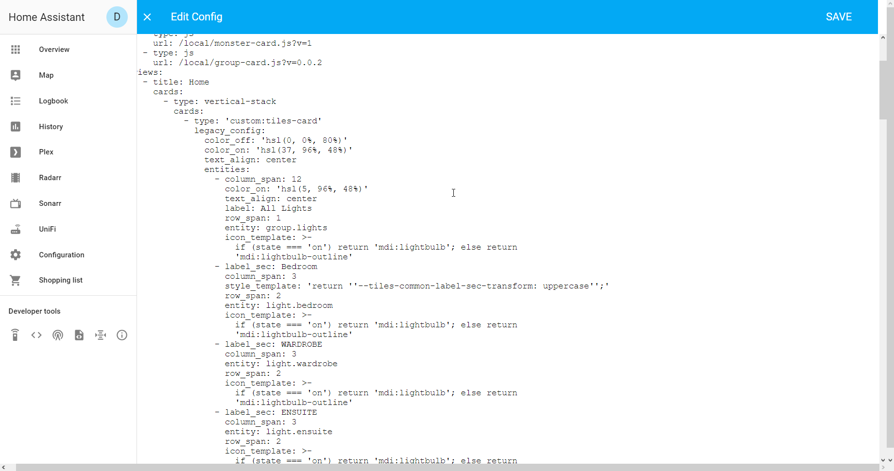 0840b3 Lovelace Raw Editor Scroll Bar Position · Issue 2256 · Home Assistantfrontend · Github 