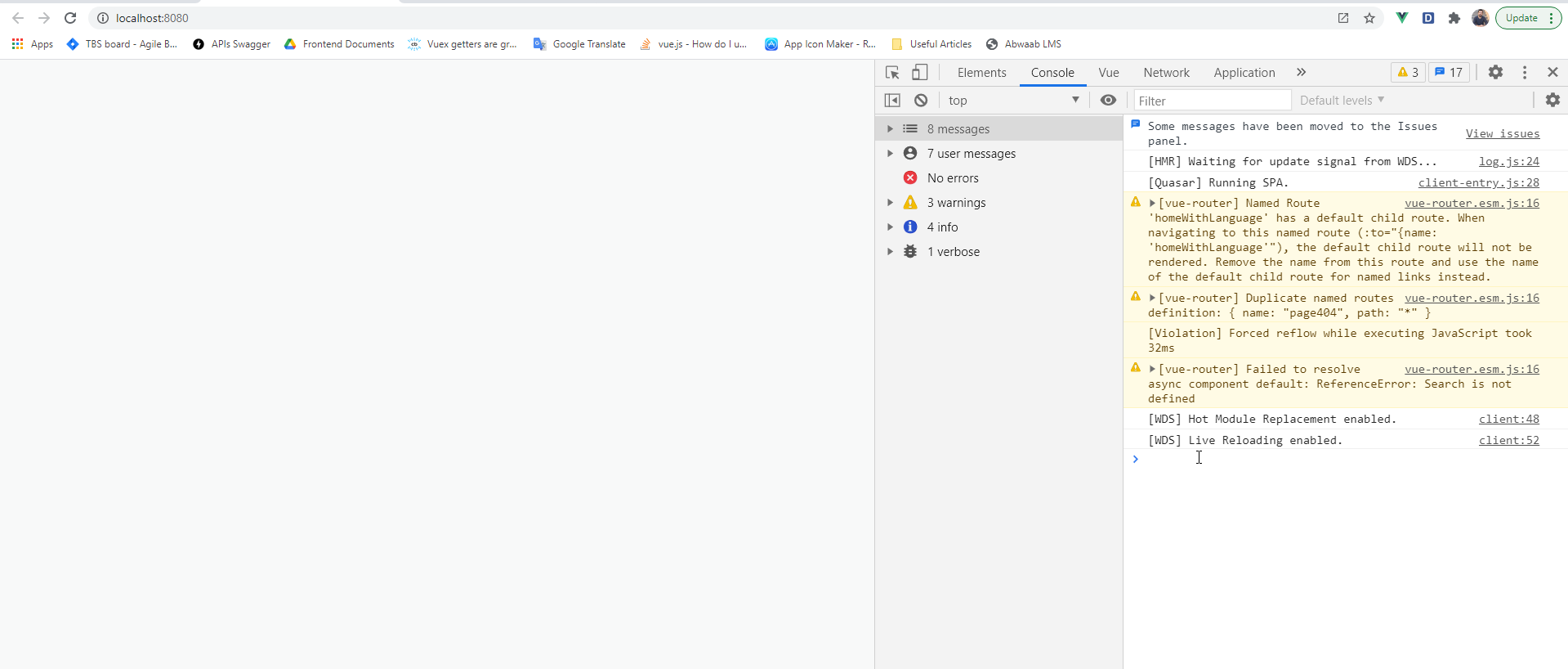 Not Able To See Certain Types Of Errors · Quasarframework Quasar · Discussion 8911 · Github