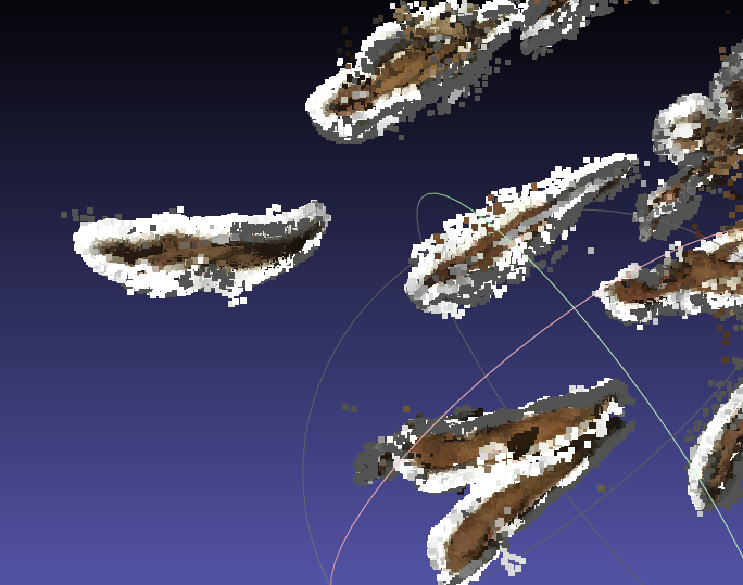 Points clouds generate from Depth map contain many noise and disaligned ...