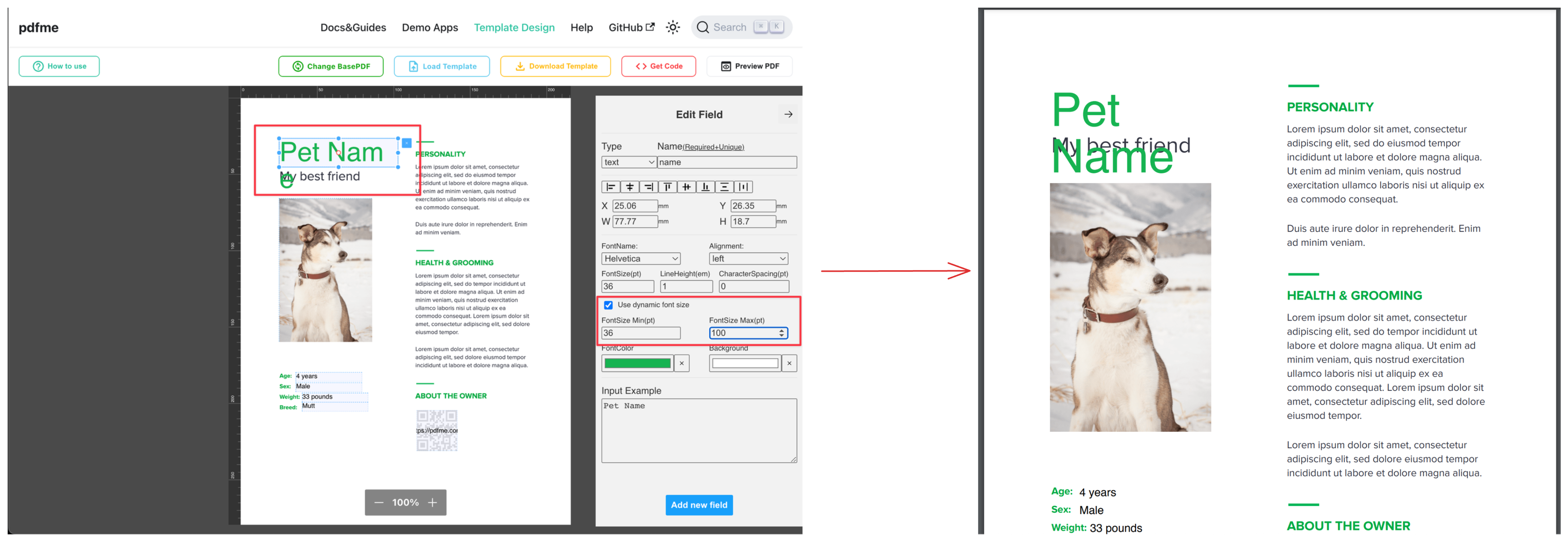 The Appearance Of The Ui Preview Does Not Match The Look Of The Pdf Generated By The Generator