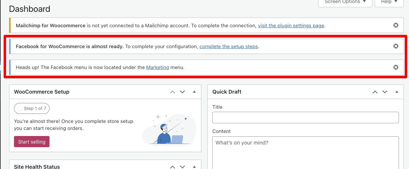 Cleanup Facebook for WooCommerce welcome notices · Issue #818 · Automattic/wc-calypso-bridge ...