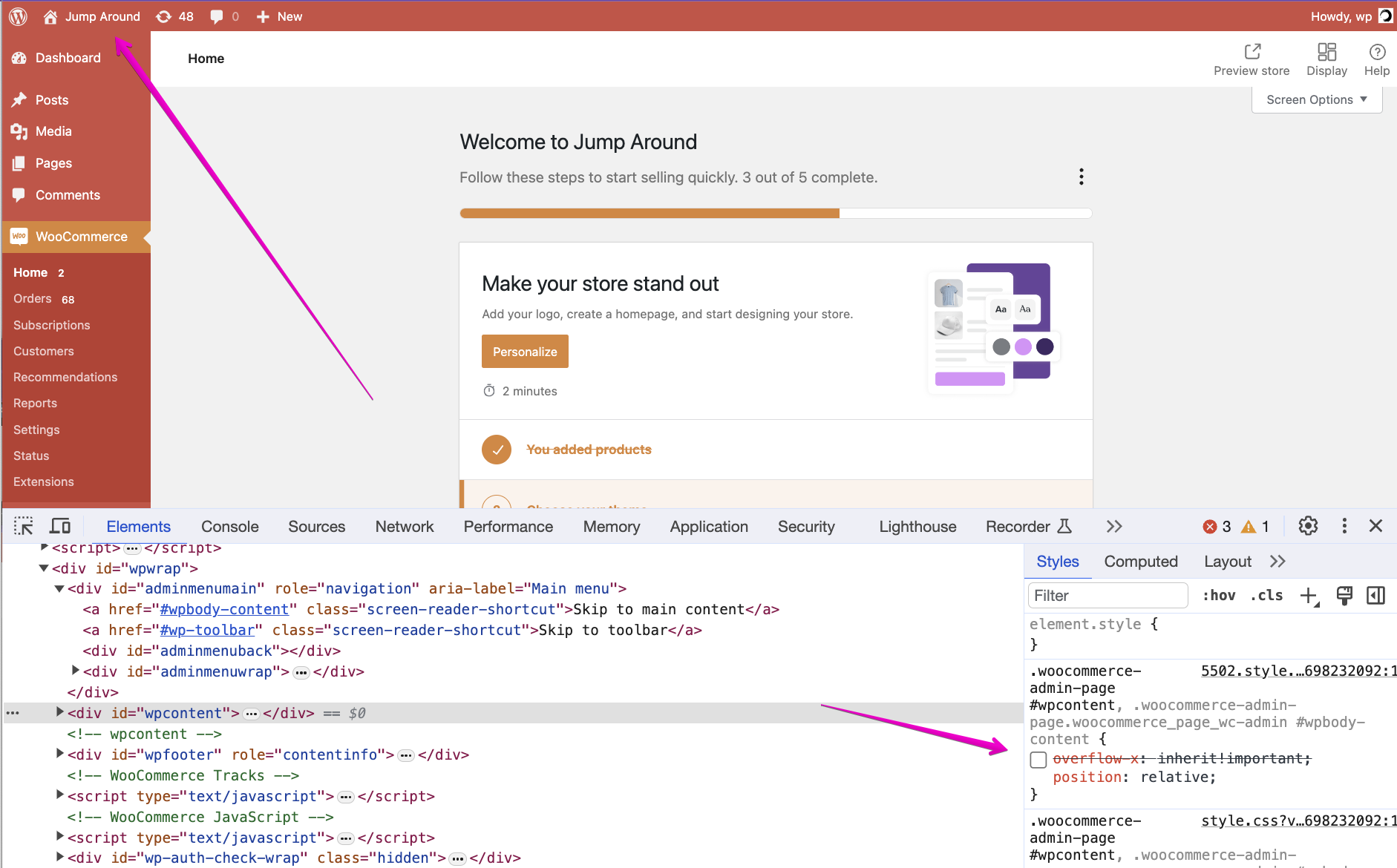 wp-admin sidebar menu pushed down on wc-admin pages · Issue #40993 · woocommerce/woocommerce ...