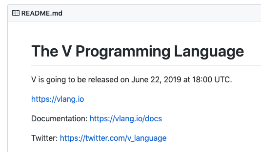 I decided to release the binaries together with the source on June 22 · Issue #287 · vlang/v ...