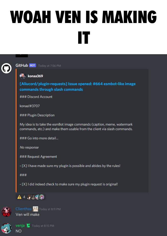 esmbot-like image commands through slash commands · Issue #664 · Aliucord/plugin-requests · GitHub
