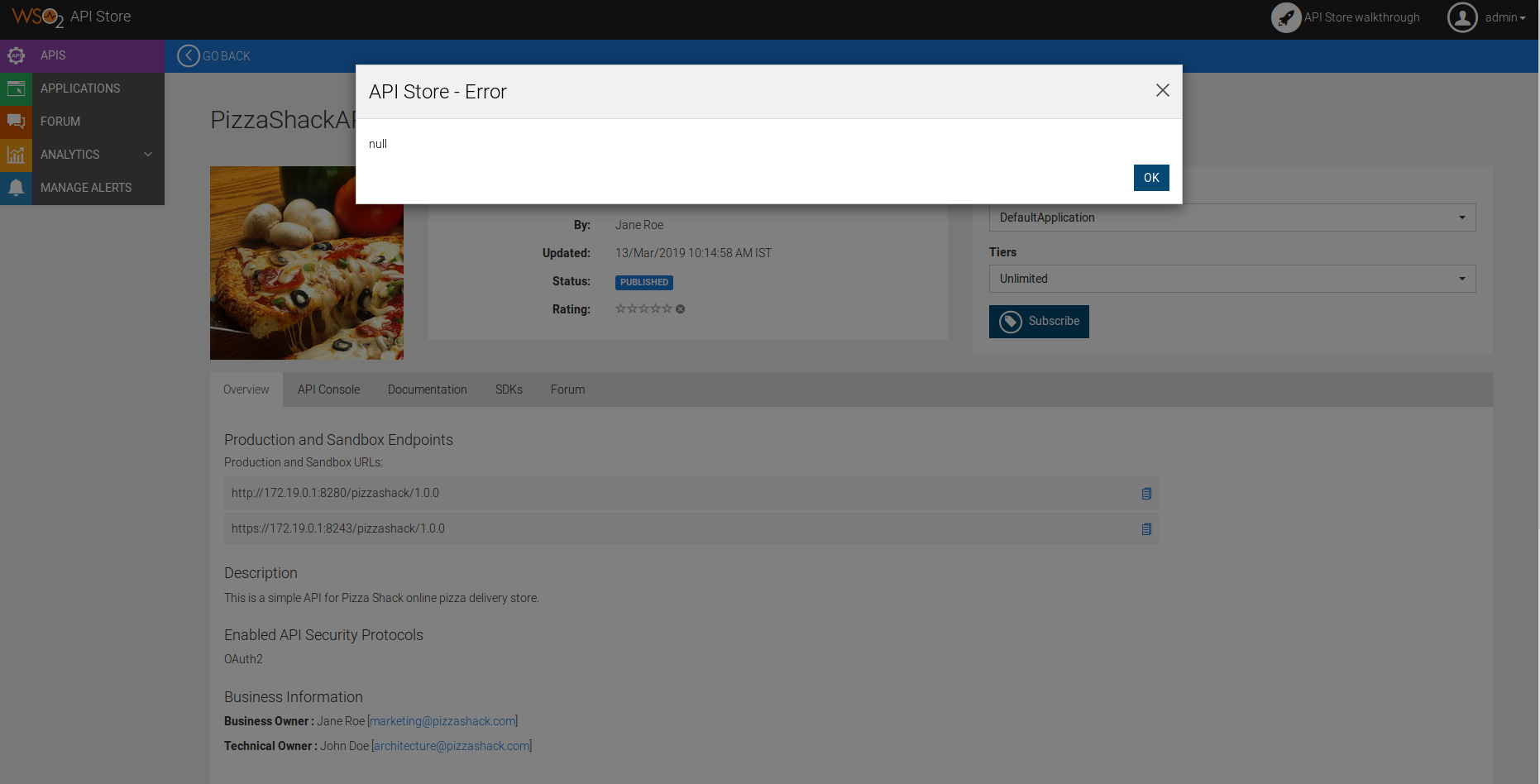 Viewing Api In Store Pops An Error Window · Issue 4433 · Wso2product Apim · Github