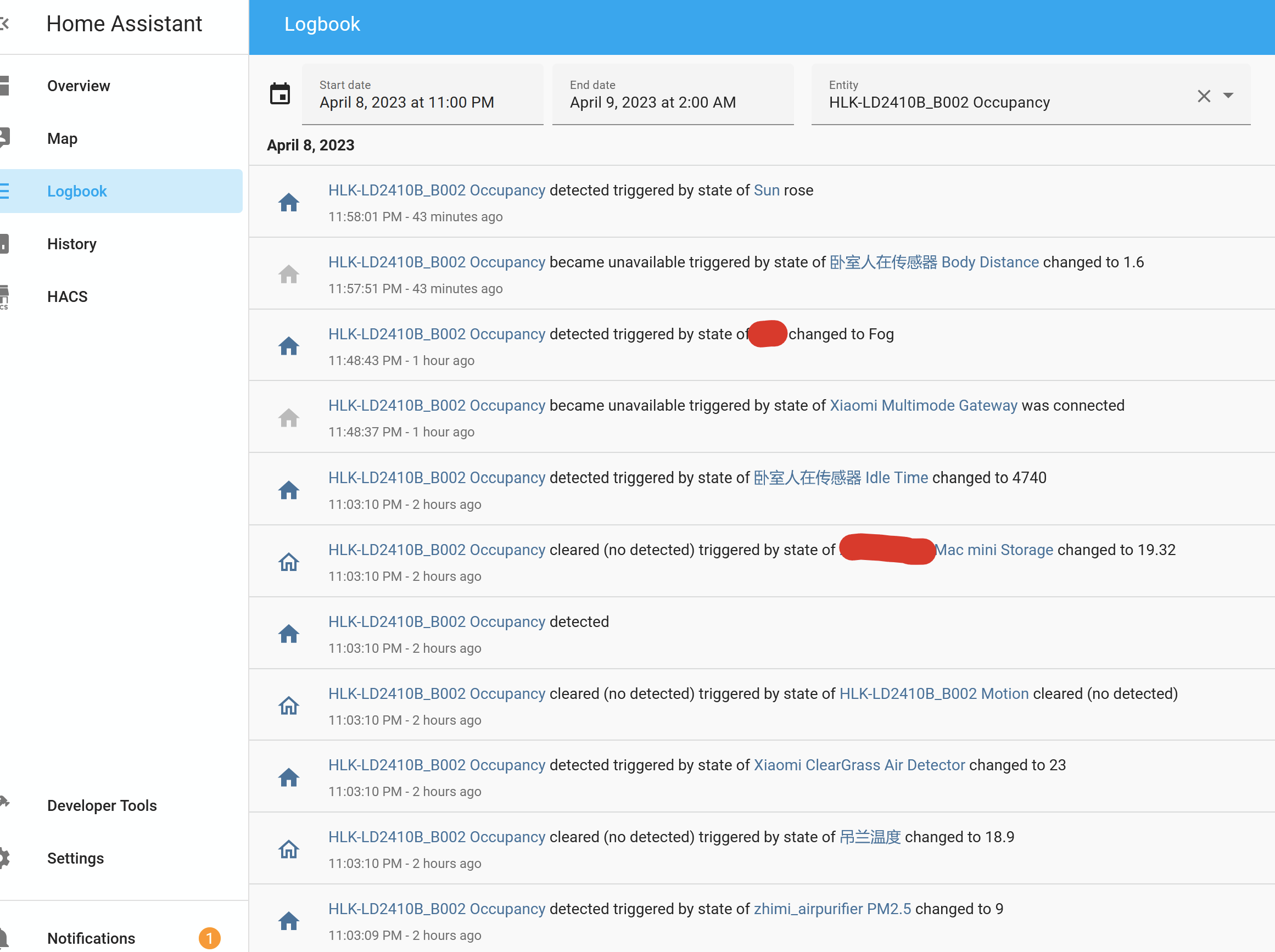 mismatch info in logbook after upgrade 2023.4 · Issue #91092 · home-assistant/core · GitHub