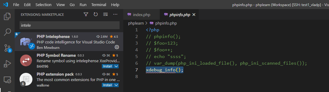 existing phpstorm-stubs doesn't work with xdebug functions · Issue #1594 · bmewburn/vscode ...