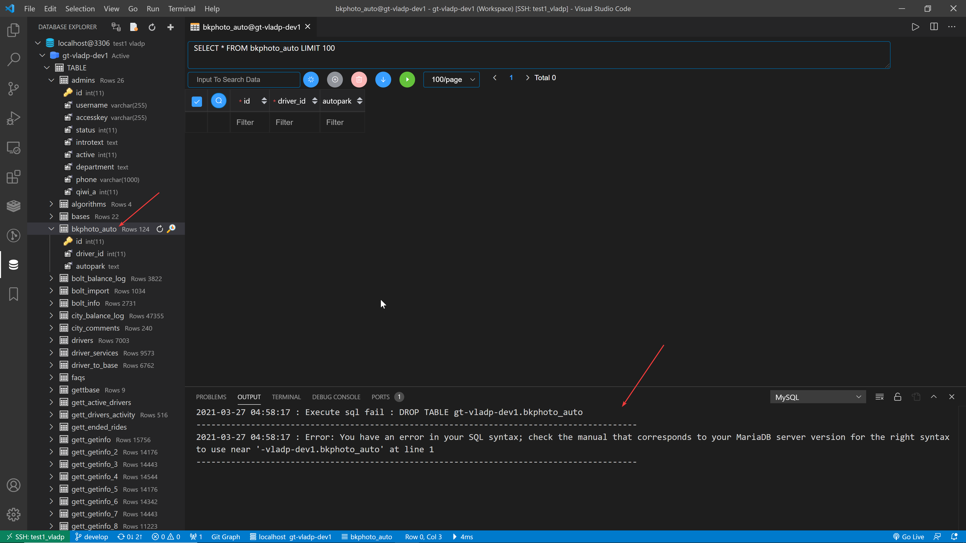 [BUG] Cannot drop table from explorer · Issue #154 · cweijan/vscode-database-client · GitHub