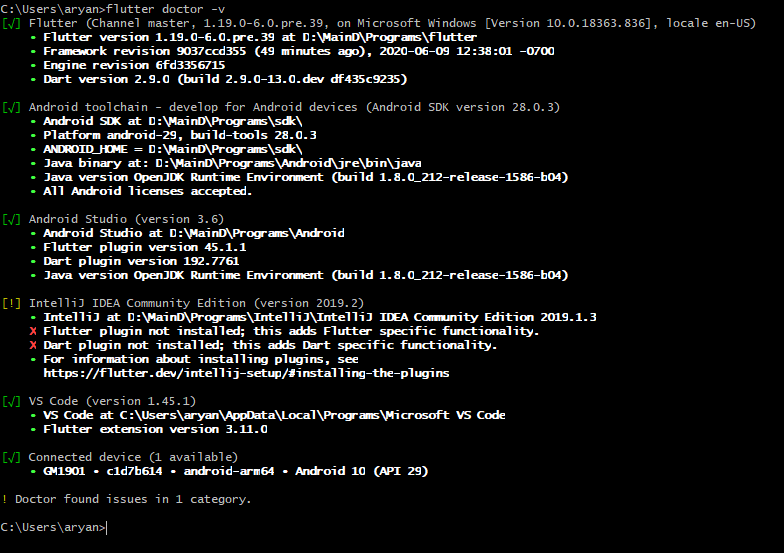 Flutter master builds flutter-1.19-candidate.2 and later not working on Git Bash for Windows ...