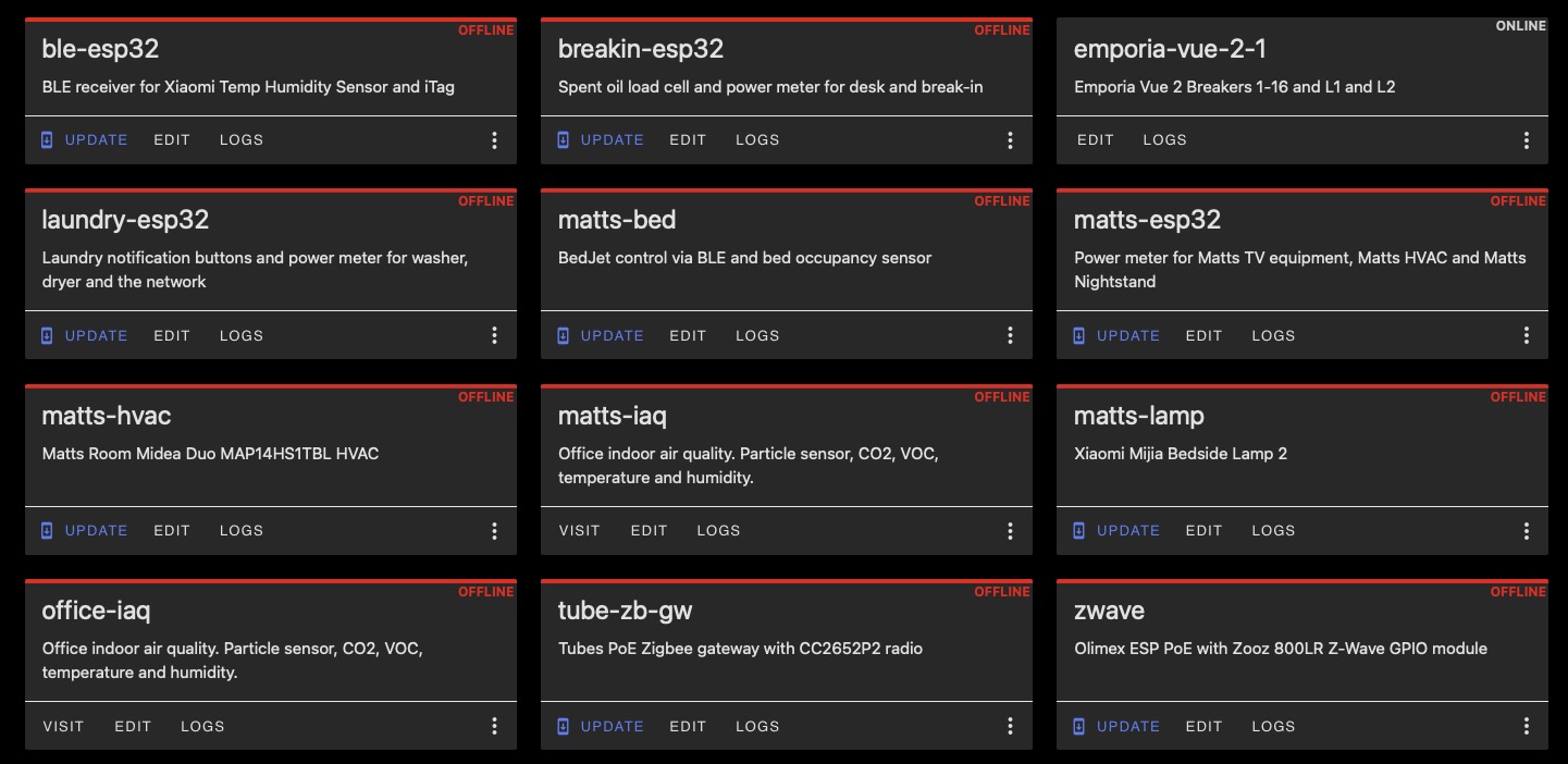 Devices Show Offline Regardless of Real Status · Issue #4732 · esphome/issues · GitHub